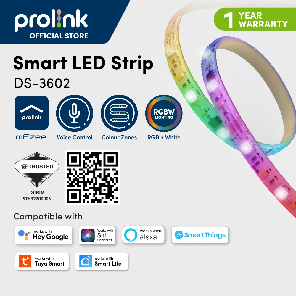 Prolink 2M Extension for 2M/5M Start Kit RGBIC Smart LED Strip IP44 ...