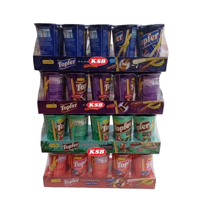 【40g x10cups】Topfer Crunchy Stick Chocolate Milk/Chocolate&Strawberry ...