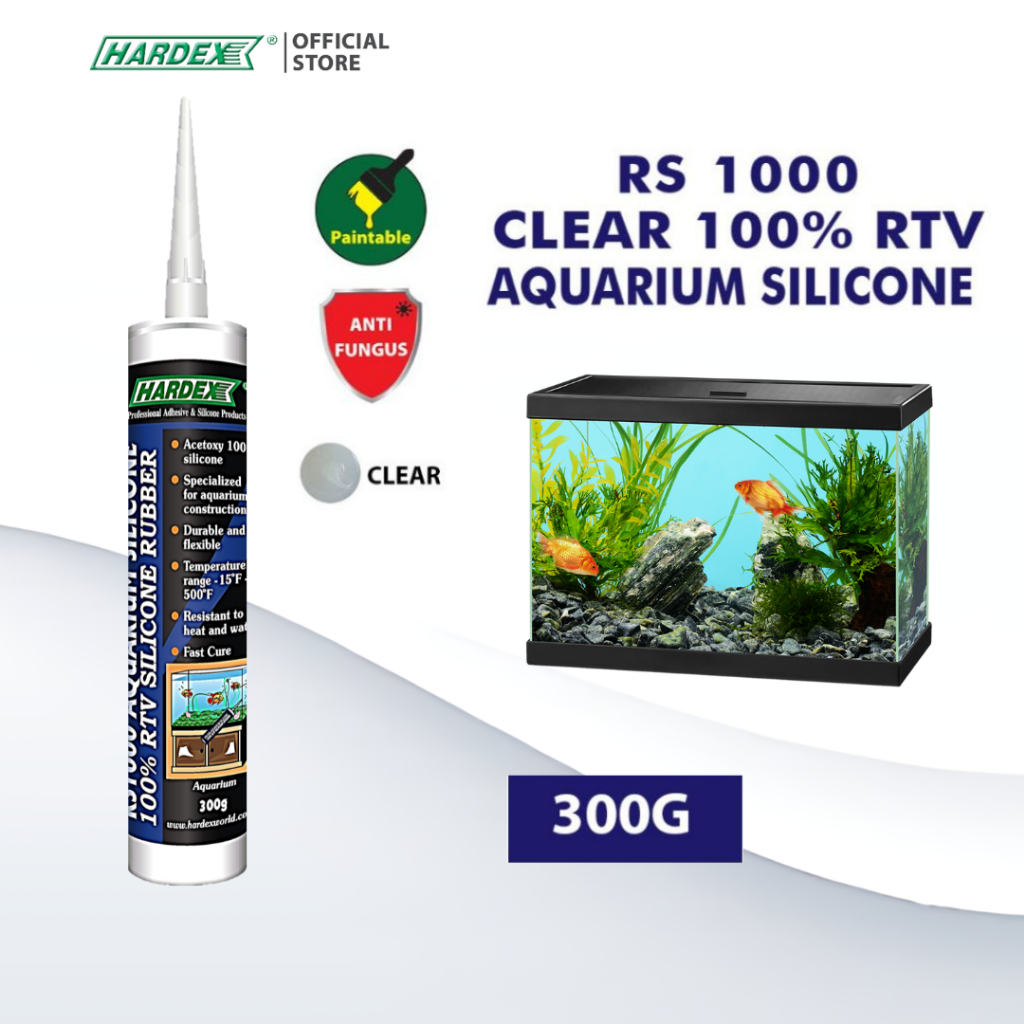 HARDEX Aquarium Silicone 100% RTV Silicone Rubber / Gam Akuarium ...