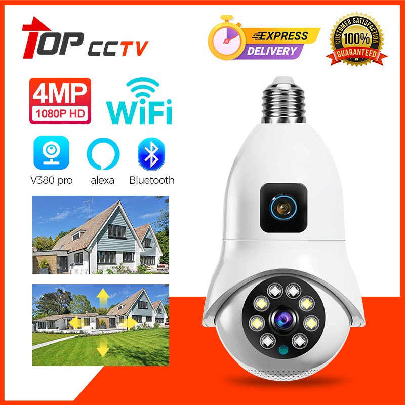V380 Pro 4MP CCTV camera wireless dual lens outdoor waterproof wifi 360 ...