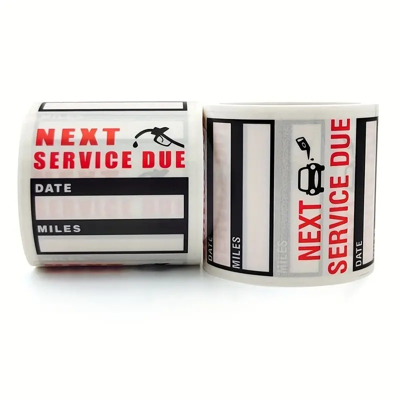 Removable Reminder Labels Waterproof Oil Change Labels Oil Change ...