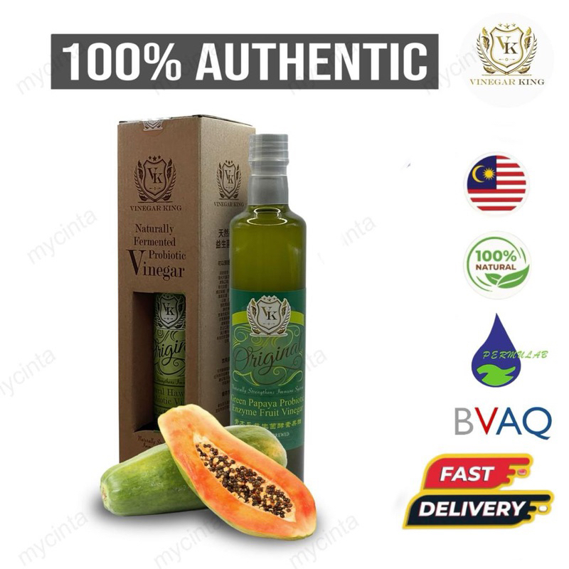 VK Vinegar King Papaya Enzyme Vinegar Pure Naturally Probiotic Buah ...