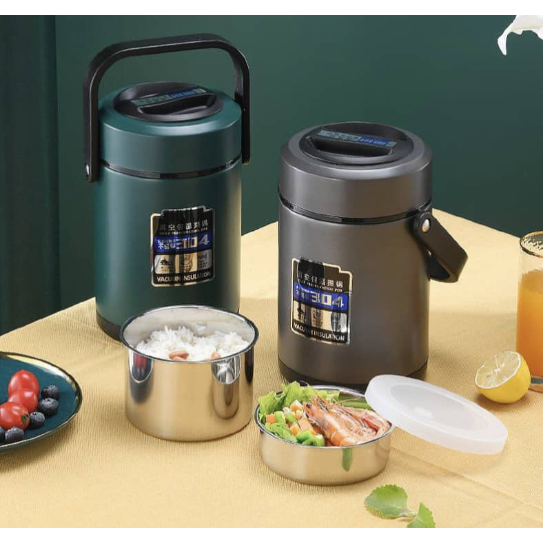 304 Stainless Steel Thermal Insulation Lunch Box Vacuum Pot And Heat ...