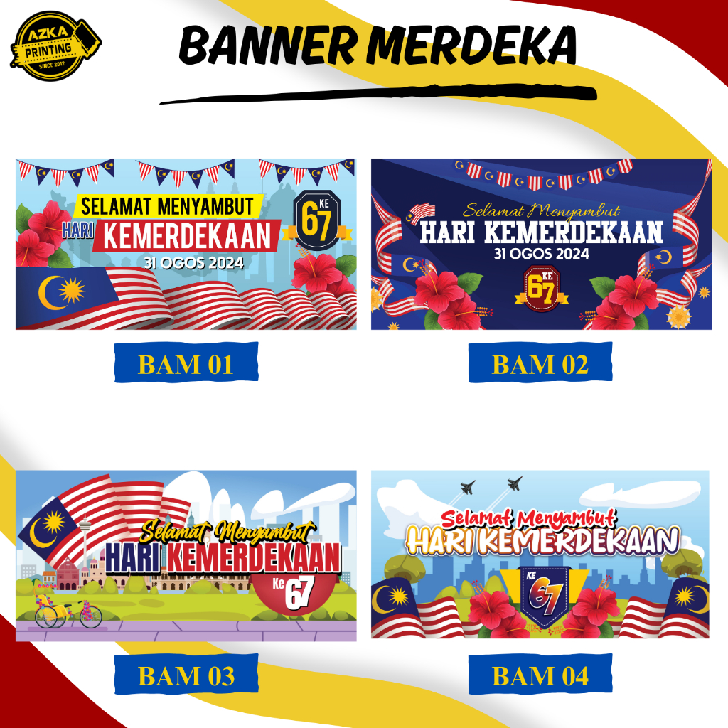 BANNER SAMBUTAN HARI MERDEKA | BANNER HARI MALAYSIA | Shopee Malaysia