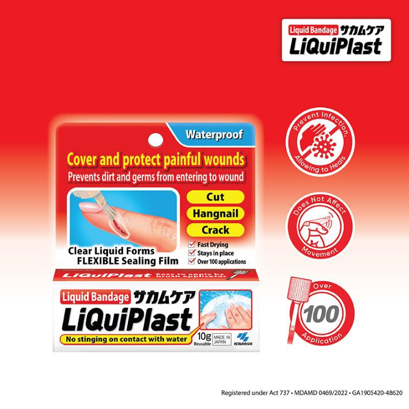 Kobayashi LiQuiPlast Liquid Bandage 10g (Waterproof) | Shopee Malaysia