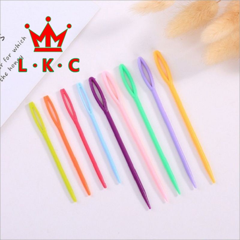 AT02 🇲🇾Stok Sedia Ada🇲🇾现货 Jarum Rajut Plastik Jahitan Colourful Crochet ...