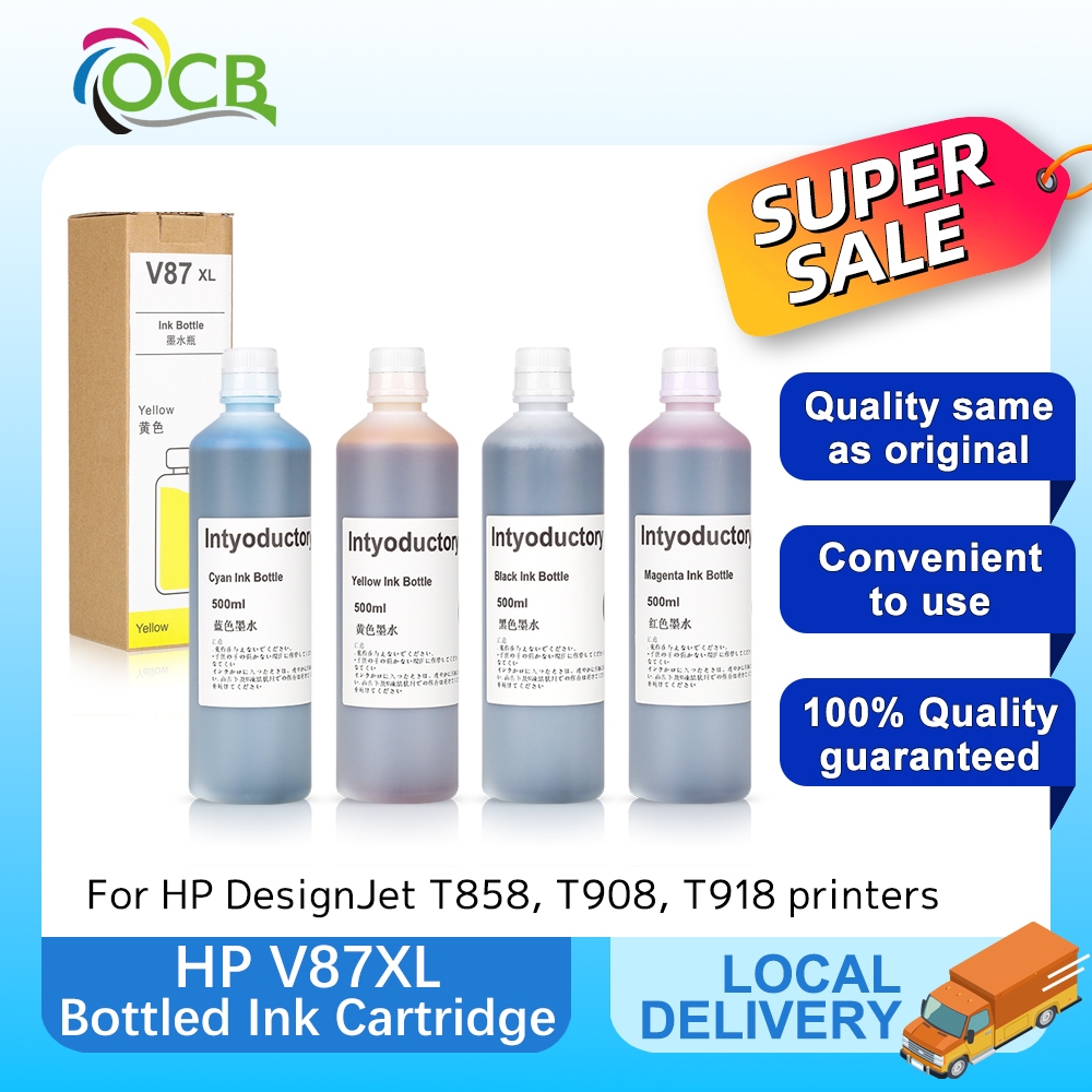 HP V87XL 500ml Bottled Ink Cartridge For HP DesignJet Smart Tank T858 ...