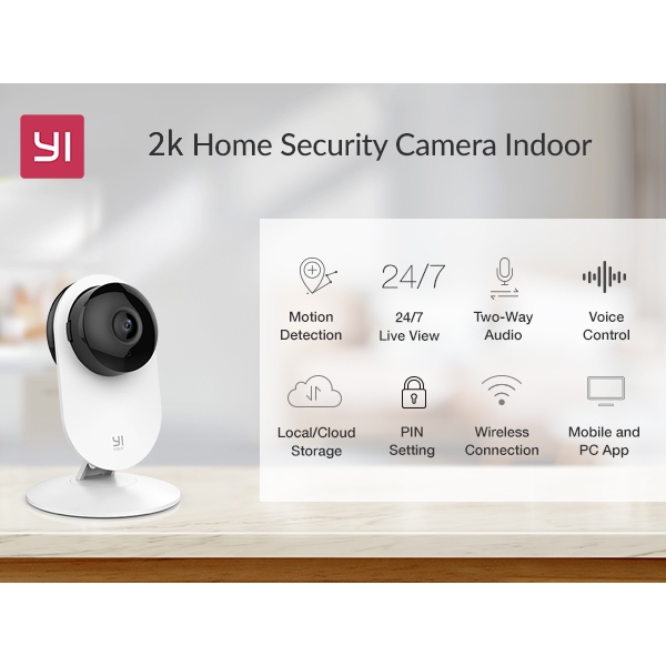 YI Pro 2K Home Camera HD CCTV Baby Crying Wifi Wireless AI Night Vision ...