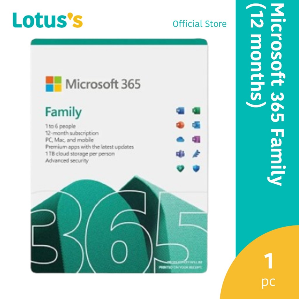 Microsoft Office 365 Family 6GQ-00083 (ESD) - 12 Months Subcription ...