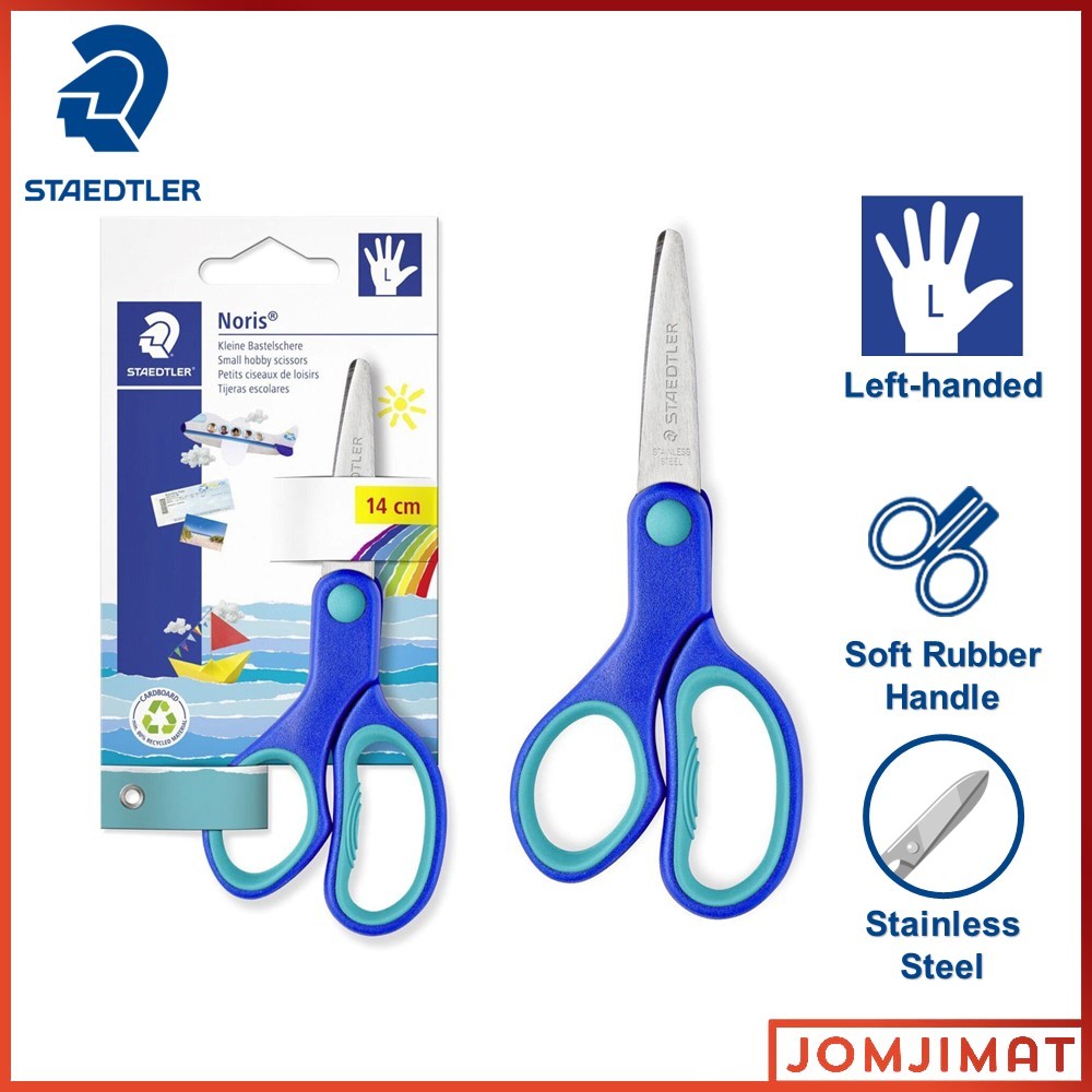 Staedtler Noris 965 Left Handed Hobby Scissors 14cm 965 14LNBK ...