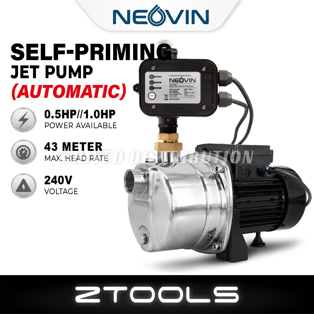 NEOVIN Automatic Self-Priming Jet Pump 0.5HP 1HP Home Water Pressure ...
