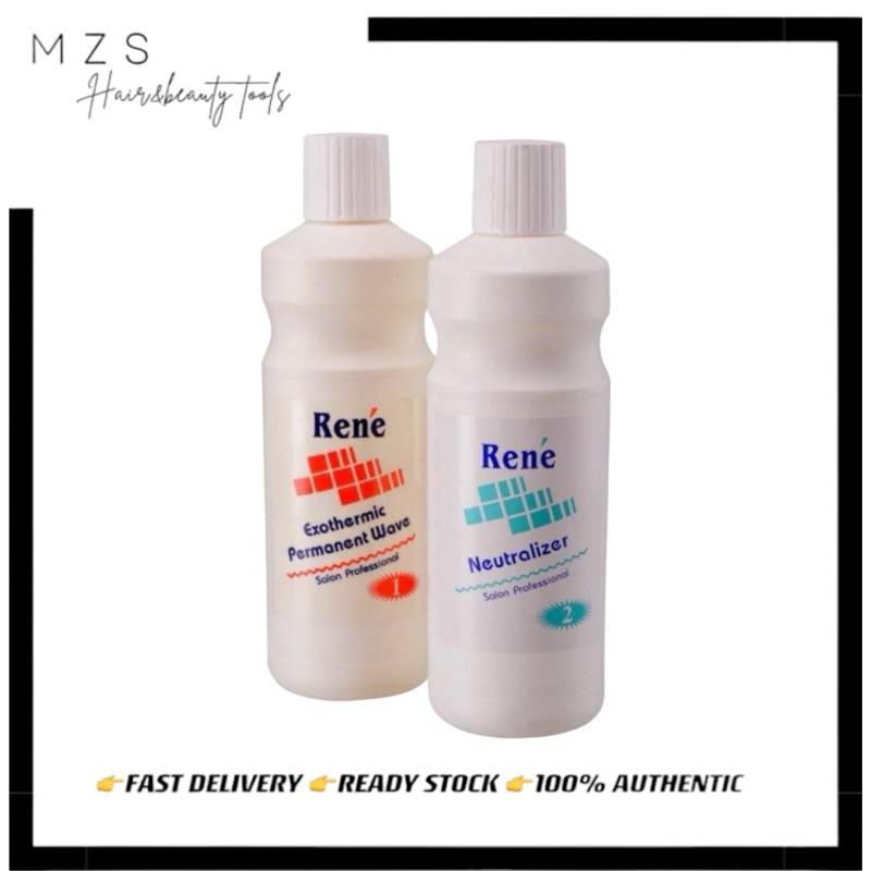 RENE EXOTHERMIC HAIR PERMANENT COLD WAVE LOTION 1000ML + NEUTRALIZER ...