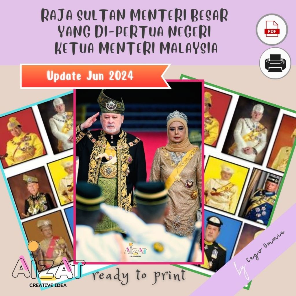 [ Softcopy | PDF ] Gambar Raja Sultan Menteri Besar Yang di-Pertua ...