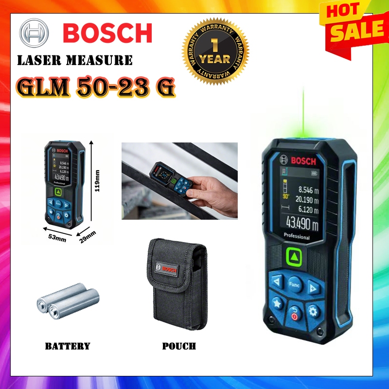 BOSCH GLM 50-23 G GLM50-23G PROFESSIONAL LASER MEASURE LASER RANGERFINDER 0601072VK0 | Shopee ...