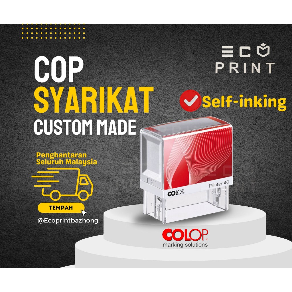 [CUSTOM MADE] COP SYARIKAT SIAP CEPAT MURAH | Shopee Malaysia