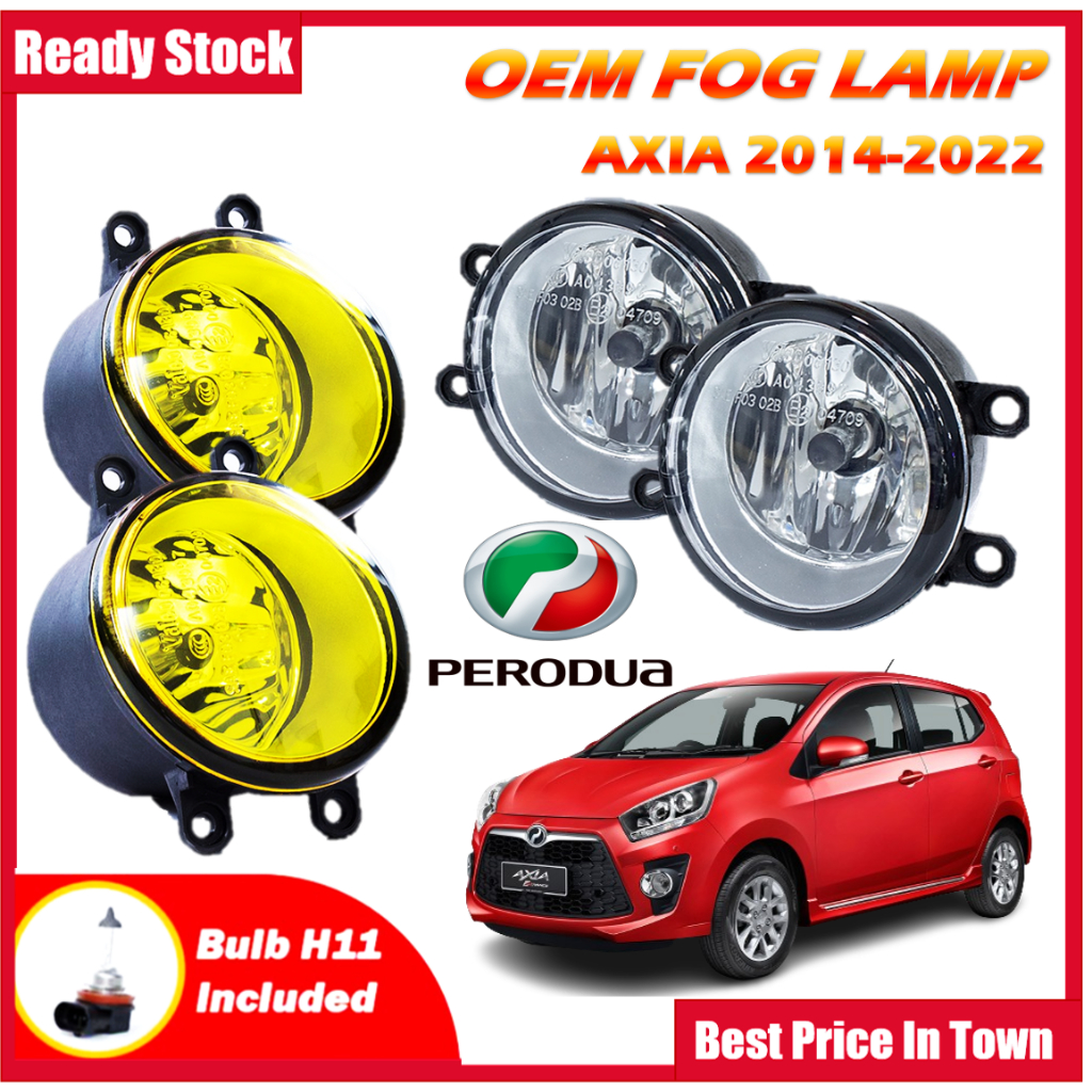Perodua Fog Lamp Axia 2014-2022 Sport Light Car Fog Light H11 Led Fog ...