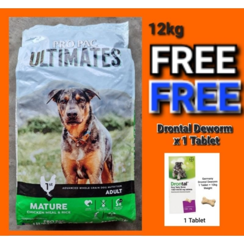 Exp:2025 Oct / 12kg Pro Pac Ultimates Mature Chicken Meal & Rice ...