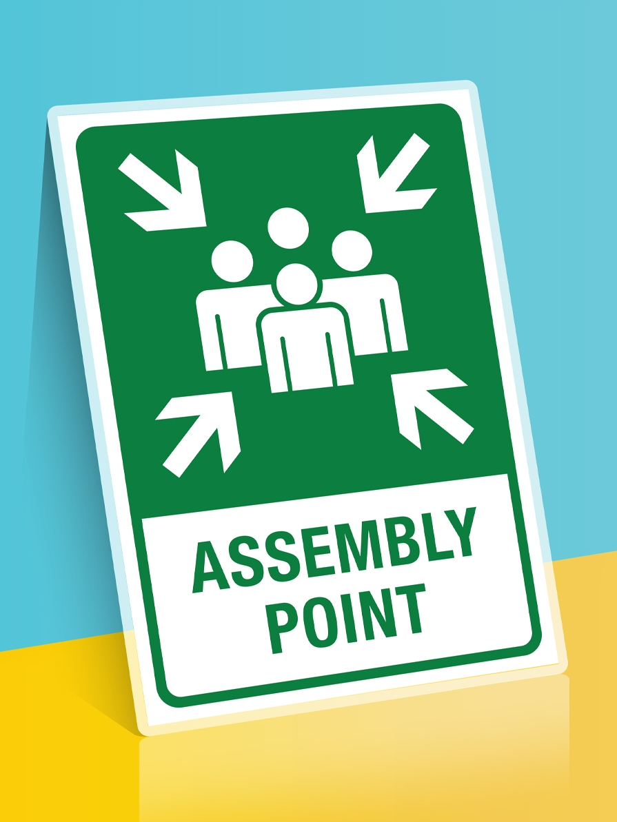 [Laminated Poster] A4 Size Papan Tanda Signage Assembly Point / Poster ...