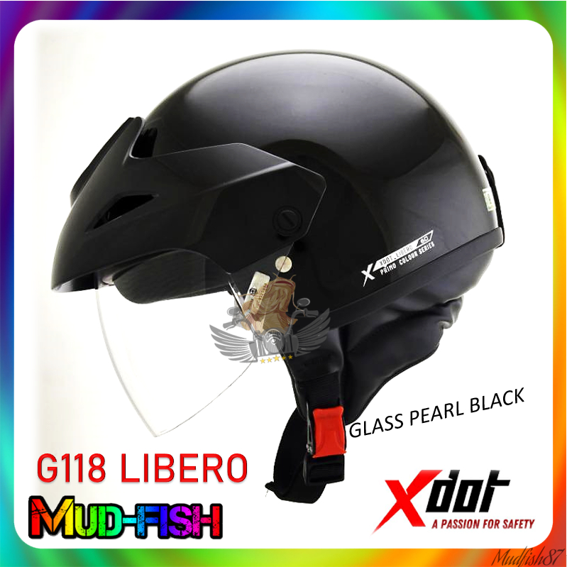 TOPI KELEDAR XDOT X-DOT G118 LIBERO HELMET DESIGN SGV CRUISER (GLASS ...