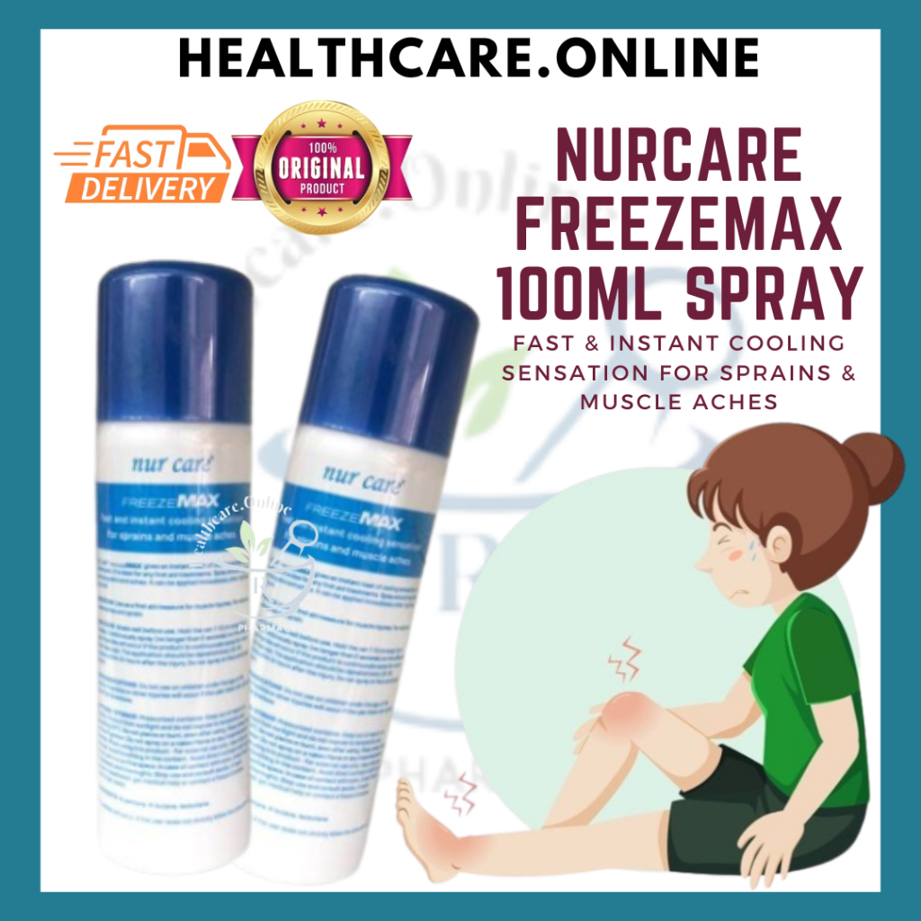 NUR CARE FREEZEMAX 100ML SPRAY [ FAST & INSTANT COOLING SENSATION FOR ...
