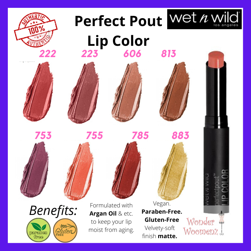 [wet n wild] (2/2) Perfect Pout Lip Color - Lipstick | Gluten-Paraben free | Shopee Malaysia