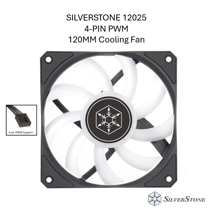 SILVERSTONE 120mm 4pin PWM Cooling Fan 12025 | Shopee Malaysia