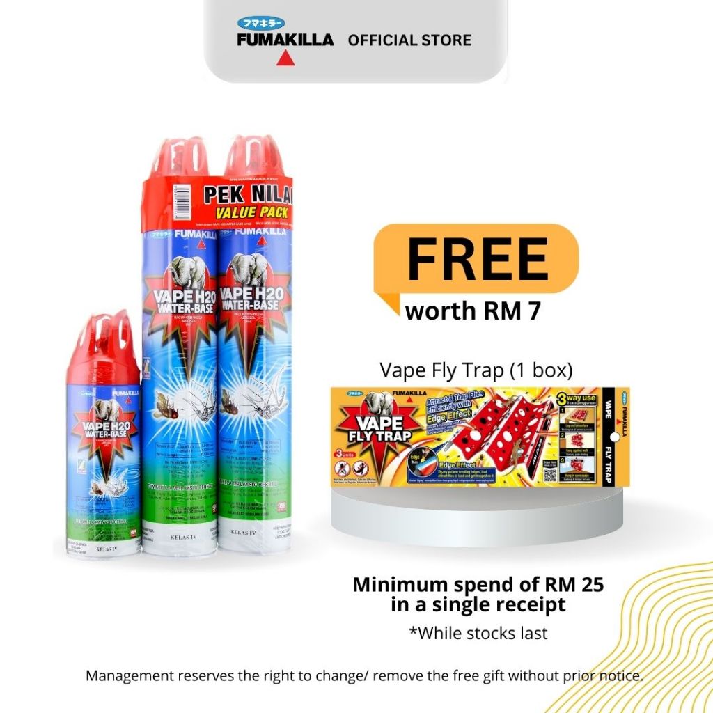 VAPE H2O WATER-BASE Aerosol (1704ml) [Value Pack] | Shopee Malaysia