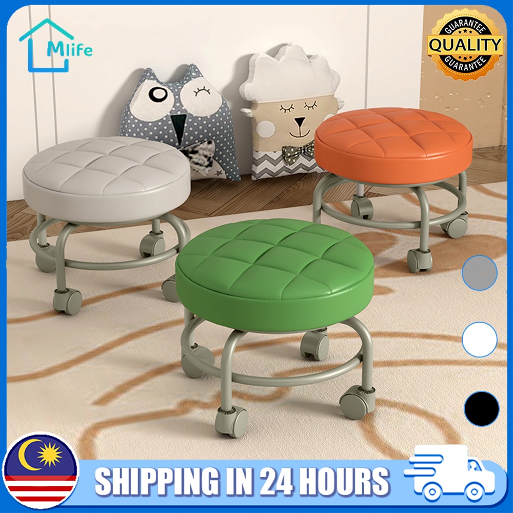 Stool 360 degree Rotatable Small Chair Round Stool With Sofa Cushion ...