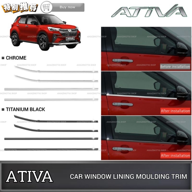 AMAZING PERODUA ATIVA CAR WINDOW LINING MOULDING TRIM WINDOW TRIM ...