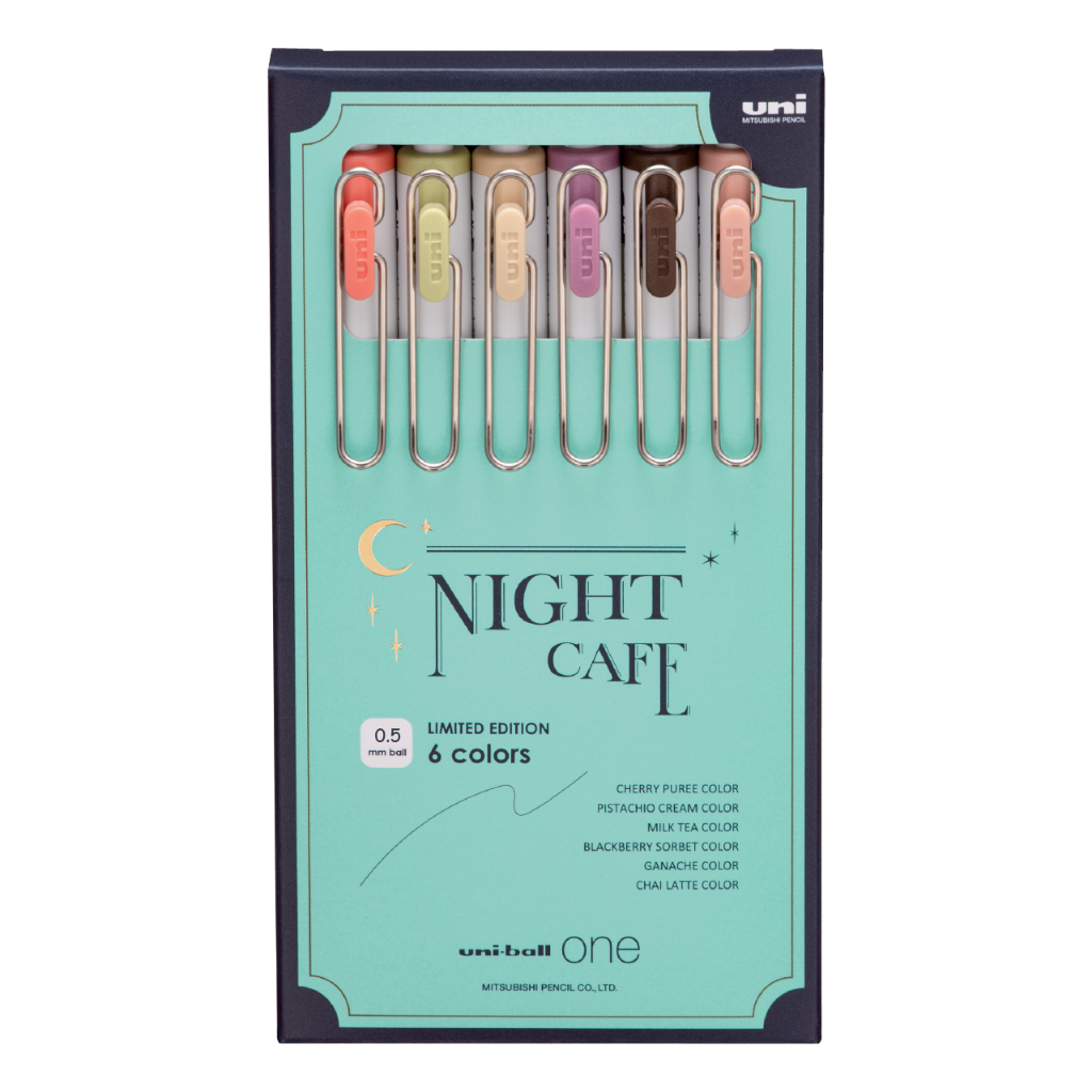 Uni-ball One Gel Ink Roller Pen Night Cafe Series 0.5mm 6colours/set ...