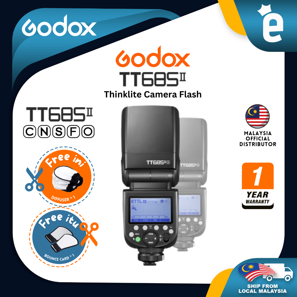 GODOX TT685 II Thinklite TTL Flash Professional Speedlite For Canon ...