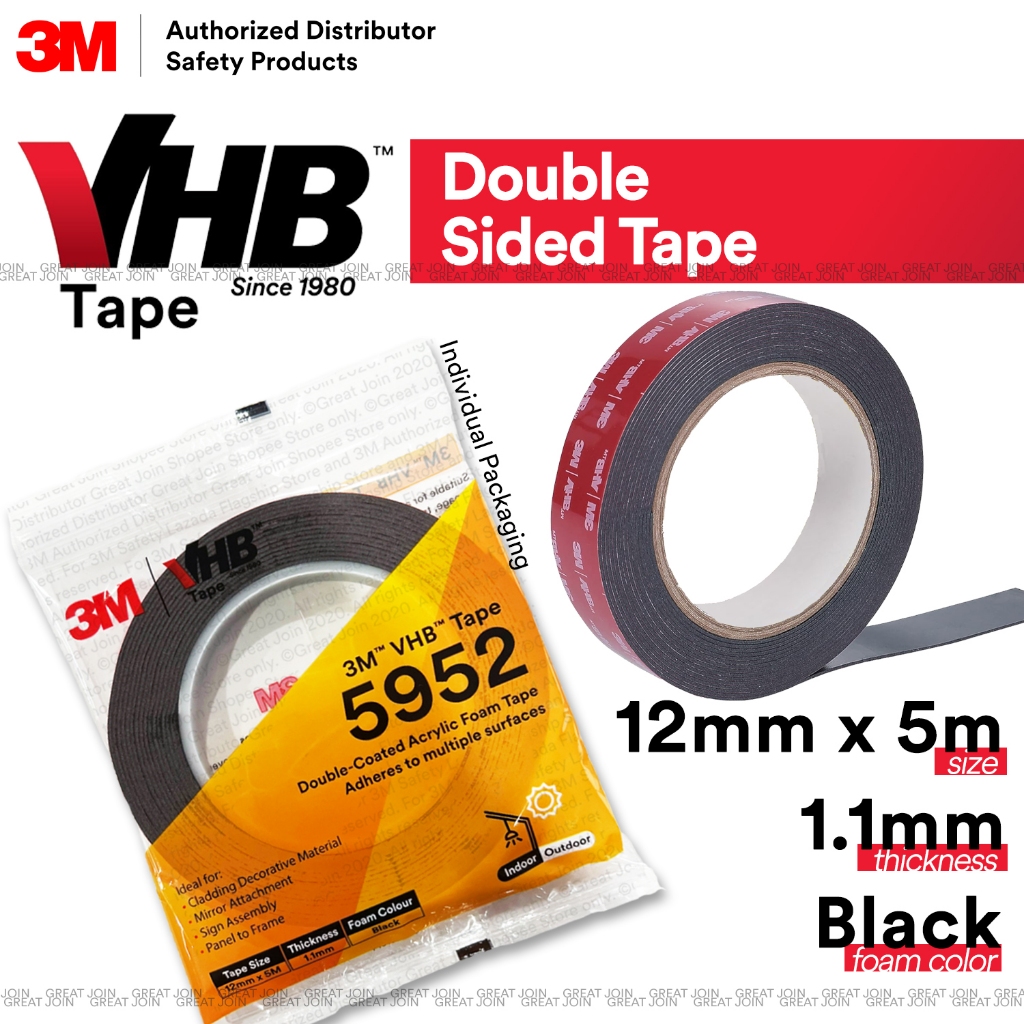 3M VHB Double Side Tape 5952 Double Sided Acrylic Foam Tape Heavy Duty Indoor Outdoor Made in ...