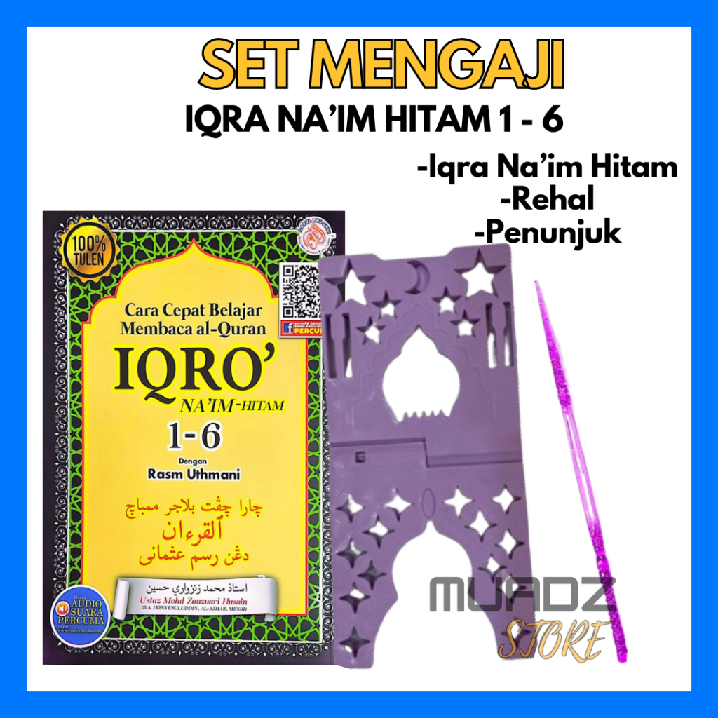 Iqra 1- 6 set lengkap - IQRA NAIM HITAM - Iqra 1 6-Iqra - Muqaddam ...
