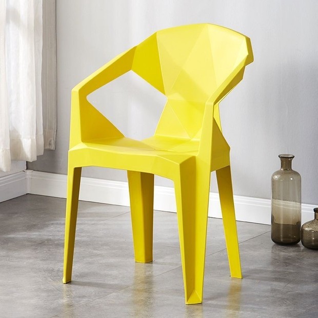 (BIG SIZE) FURNIMALL Nordic Candy Chair Plastic Chair Cafe Chair Dining ...