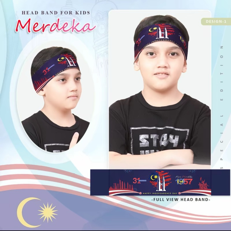 Head Band Merdeka Kids And Adult Unisex Viral Merdeka 2024 | Shopee ...