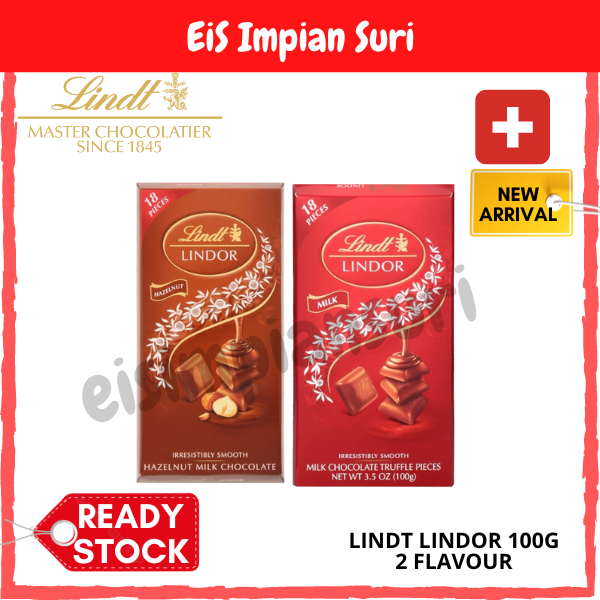 (Ready Stock!!) Lindt Lindor Individual Pieces 100g Milk , Hazelnut ...