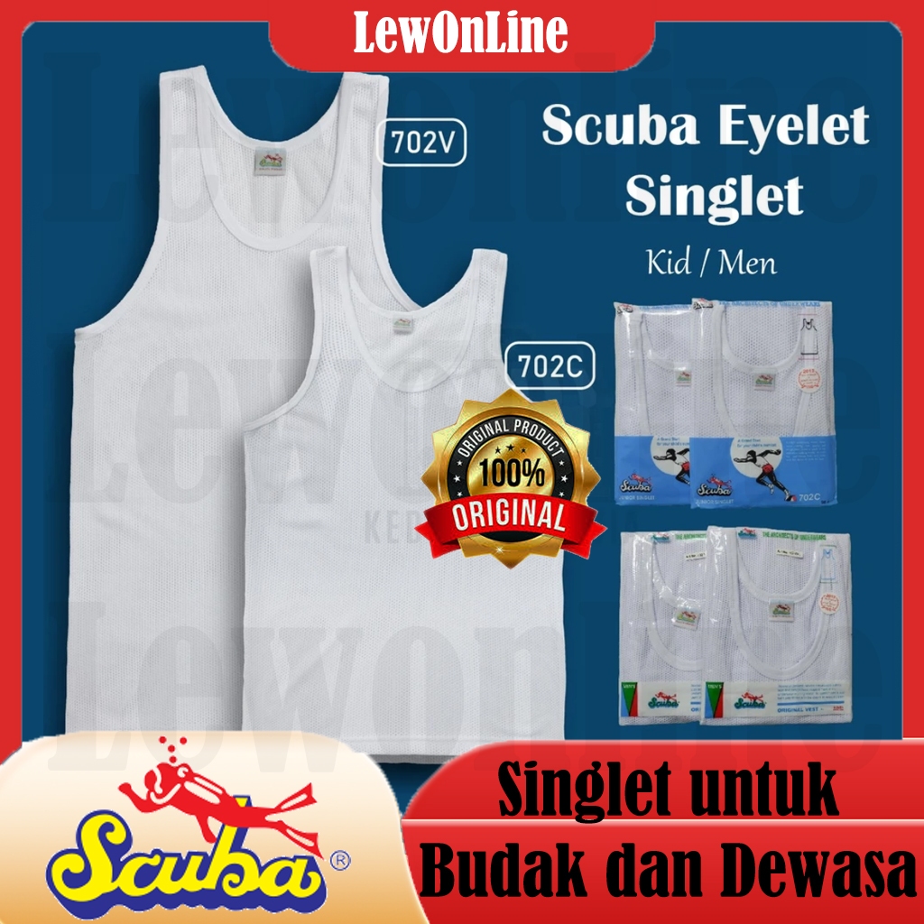 Scuba Men's Netting Singlet/ Boy Netting Singlet Inner Wear CL702 Baju ...