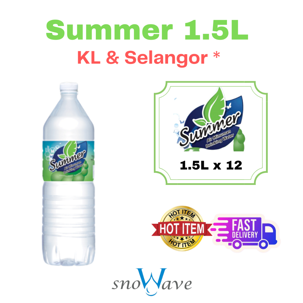 Summer Drinking Water 1.5L 5-10 Ctn (Kotak) | Shopee Malaysia