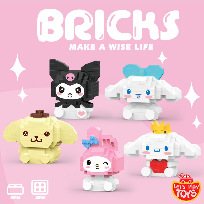 MEKANSM DIY Mini Bricks Building Blocks Cute Cartoon Character Model ...