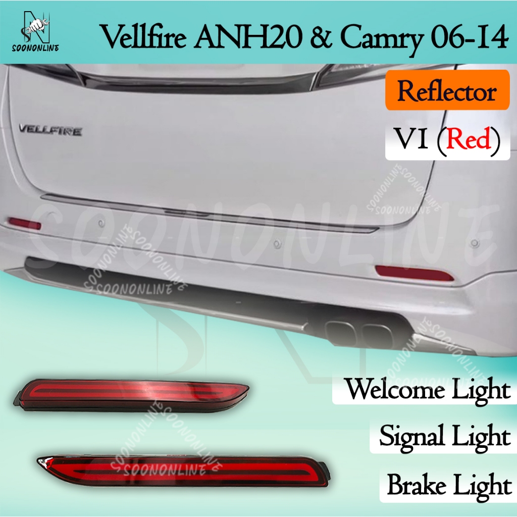 Toyota Vellfire Alphard Camry Innova Harrier Wish Dynamic LED Rear ...