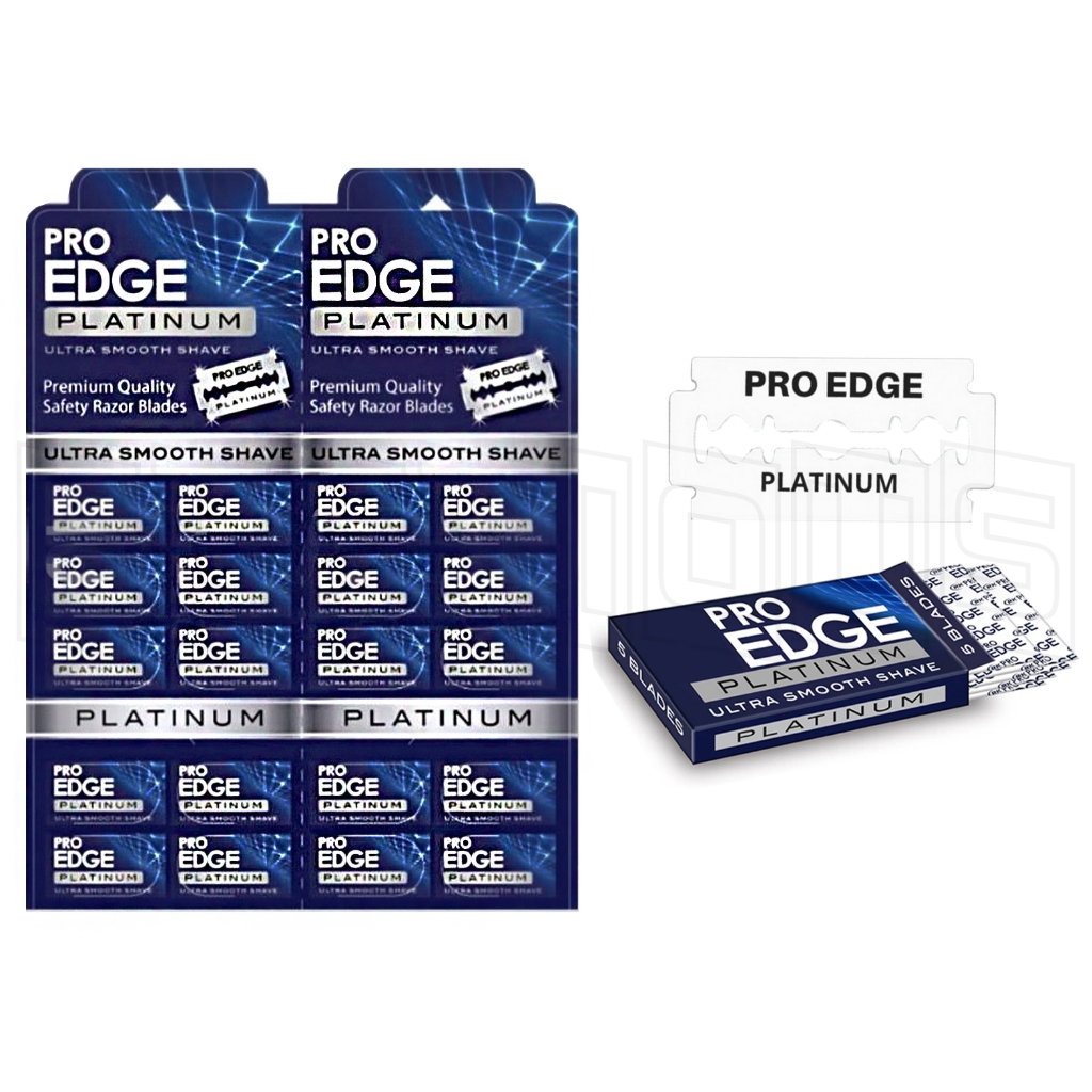 PRO EDGE Platinum Stainless Super Smooth Shave Double Edge Premium ...