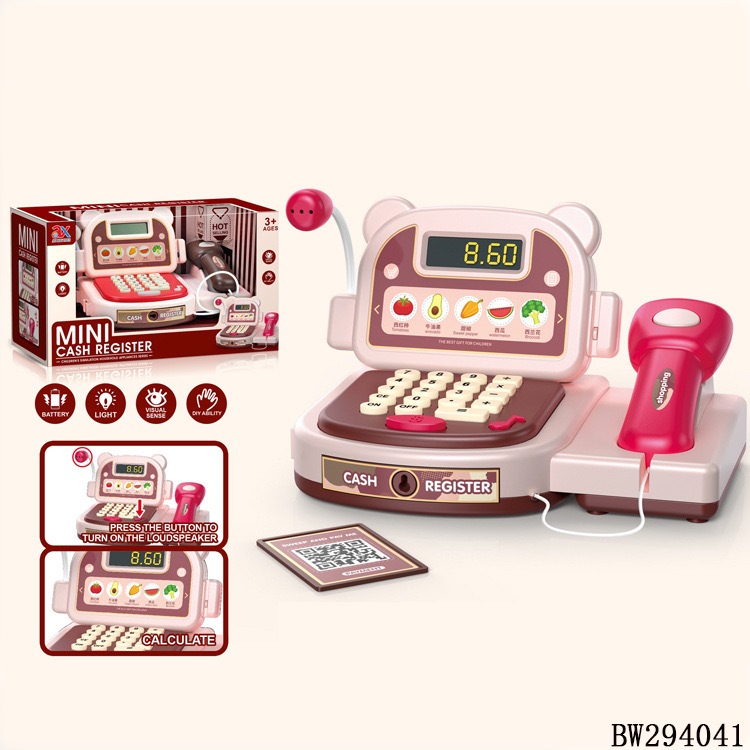 Cashier with Sound Microphone,Scanner,Music,Calculator, Toy for Kids ...