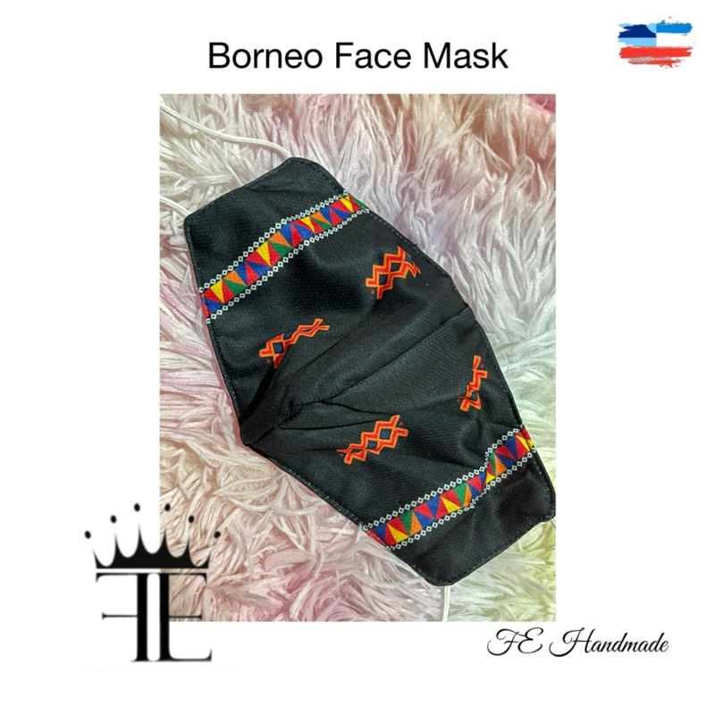 Face Mask Linangkit Pattern Borneo Sabahan Kaamatan Traditional ...