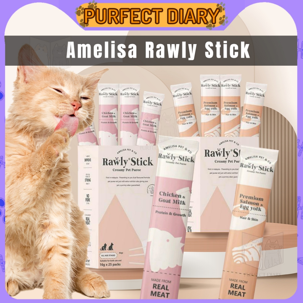 Amelisa Pet & Co. Rawly Stick Pet Puree (16g) Pet Stick for Cat / Dog ...