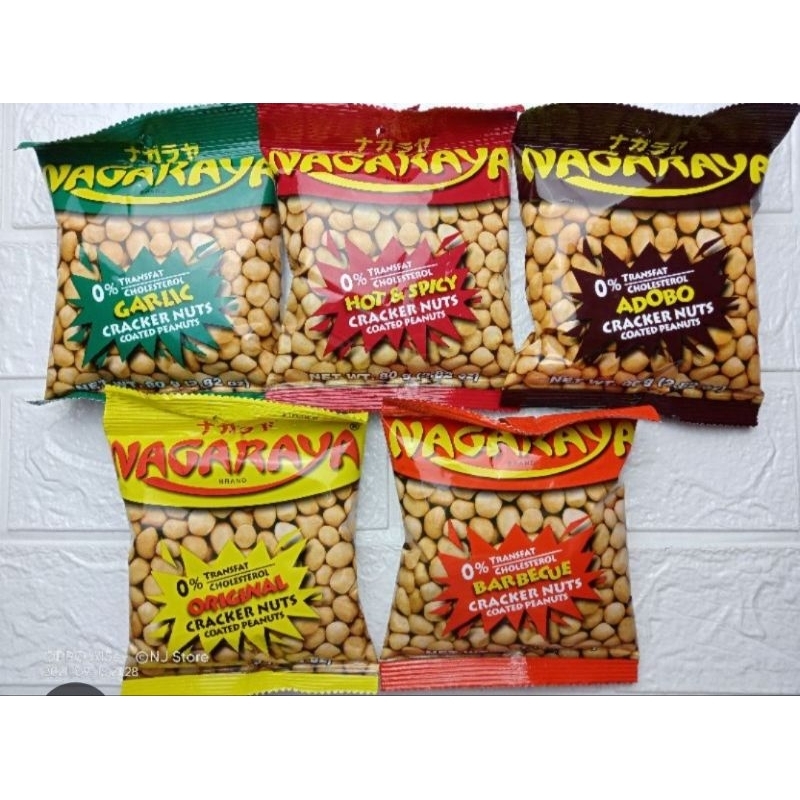NAGARAYA Cracker Nuts 160grams ( garlic / barbeque / hot&spicy ...