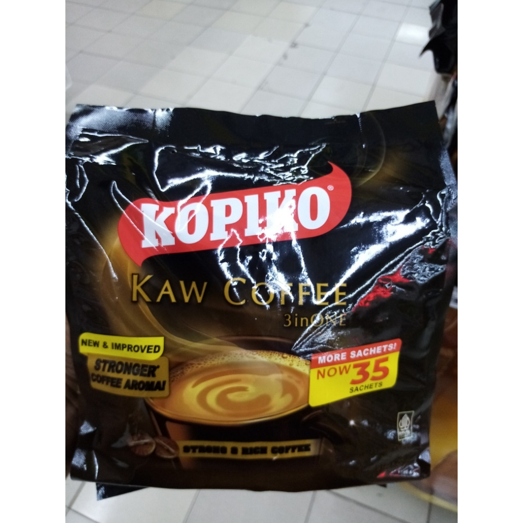 KOPIKO INSTANT COFFEE 3IN1 KAW COFFEE / MACCHIATO / CREAMY LATTE ...