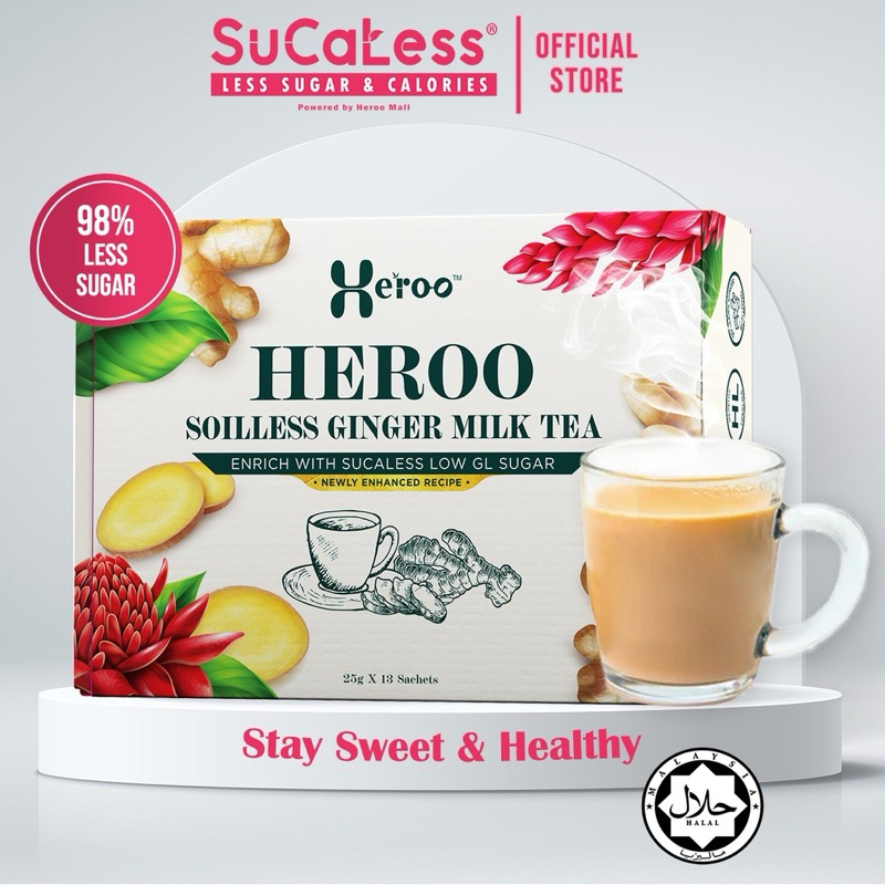 Heroo Soilless Ginger Milk Tea Low sugar lab sucaless 无土姜奶茶 | Shopee ...