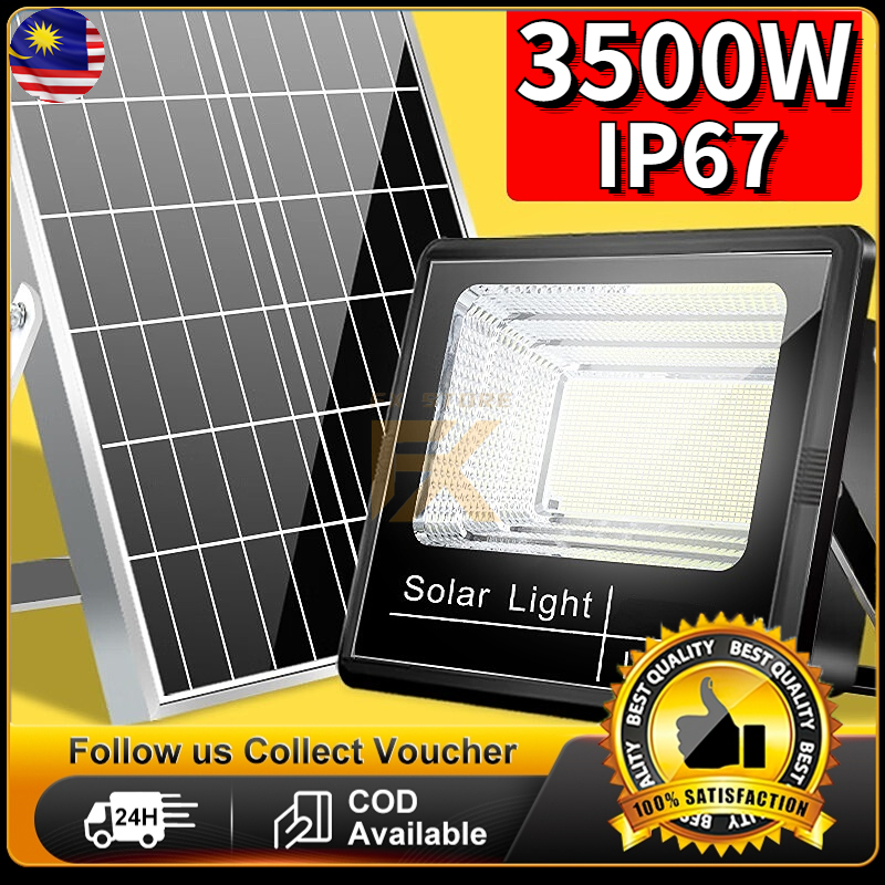 solar light outdoor lighting 3500W Solar Spotlight lampu solar IP67 ...