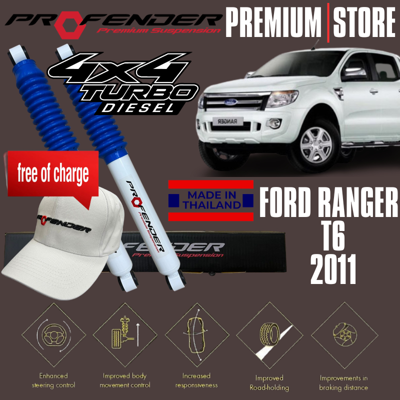 Profender Heavy Duty Shock Absorber Big Bore 40mm Ford Ranger T6 2011 ...