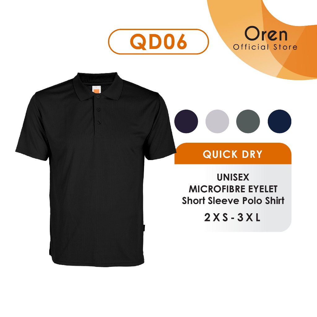 Oren Sport QD Quick Dry Plain Collar Shirt QD06 | Shopee Malaysia